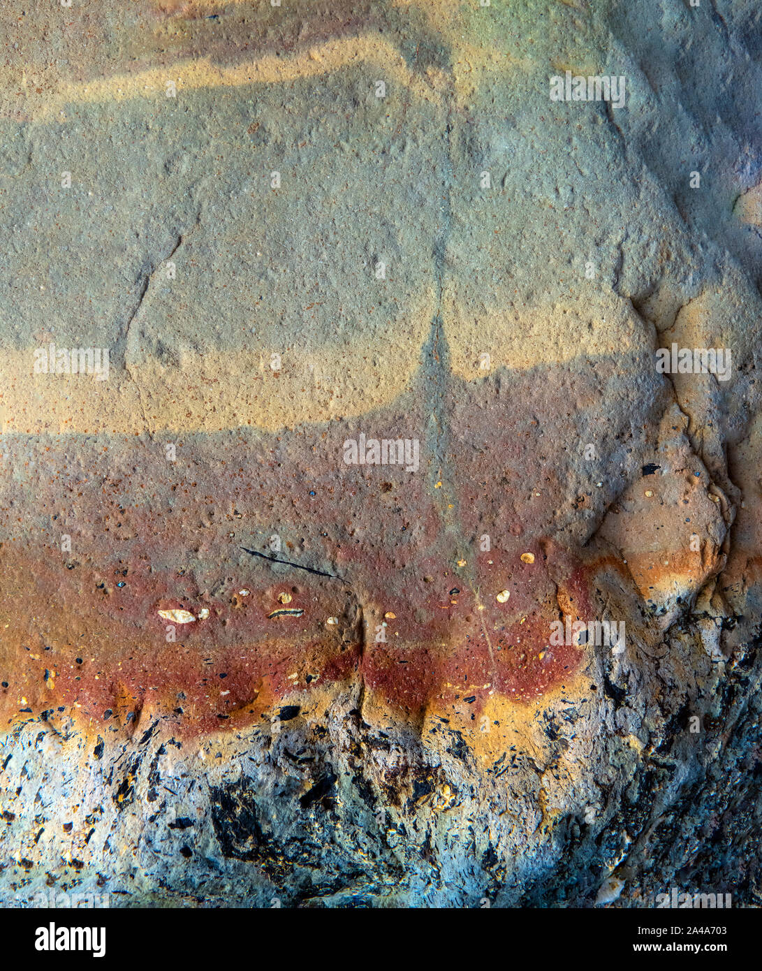 Sedimentary sandstone textured and coloured background Stock Photo - Alamy