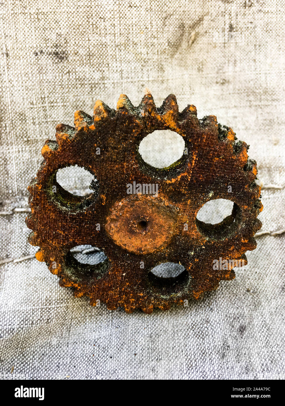 Old rusted metal gear, Lyon, France Stock Photo - Alamy