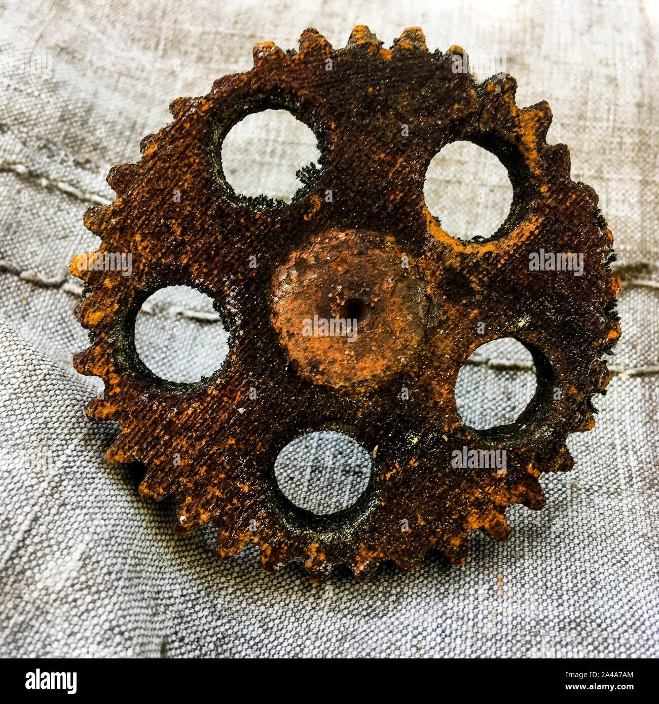 Old rusted metal gear, Lyon, France Stock Photo - Alamy