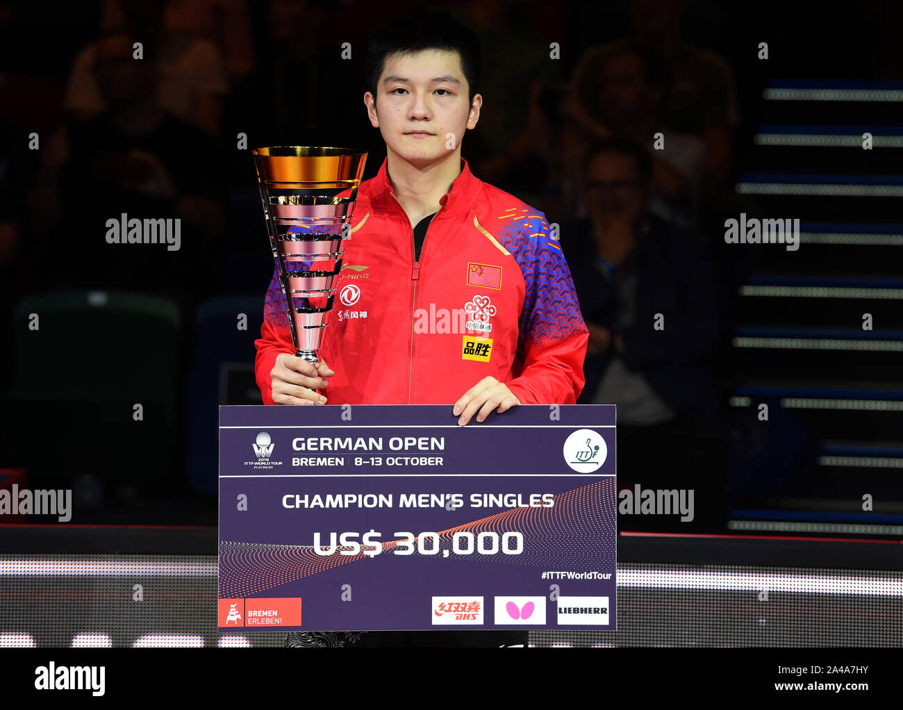 Bremen, Germany. 13th Oct, 2019. Table tennis: German Open, men's ...