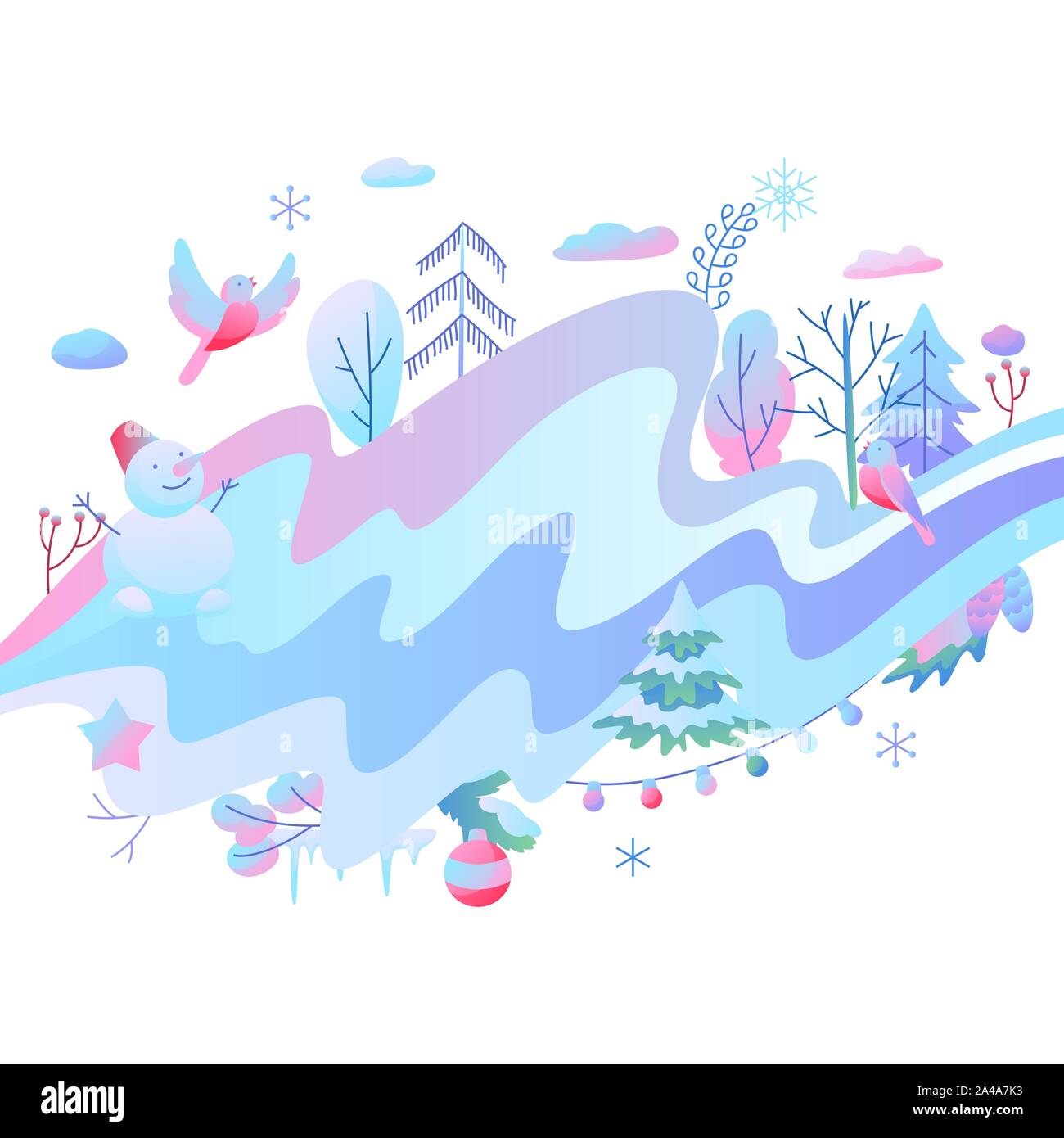 Background with winter items Stock Vector Image & Art - Alamy