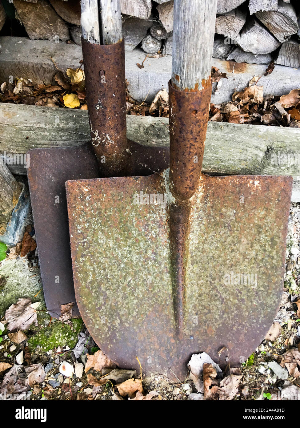 Old rusted shovel, Lyon, France Stock Photo - Alamy
