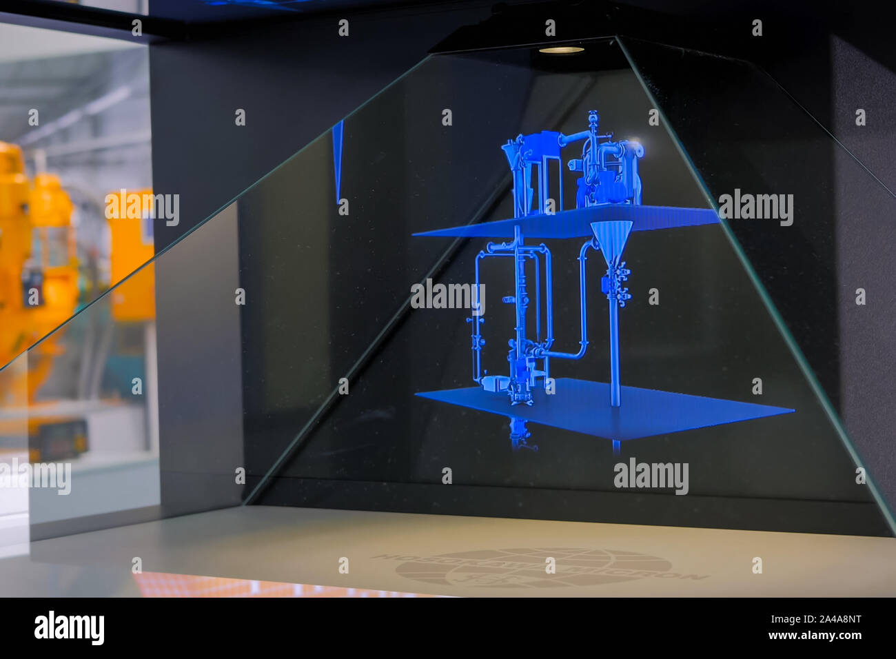 3D led holo fan advertising projector Stock Photo - Alamy