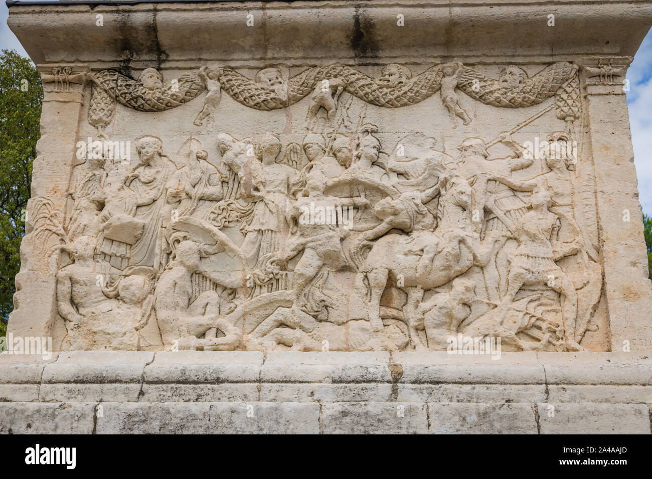 Glanum Roman settlement, San Remy, Provence, France Stock Photo - Alamy