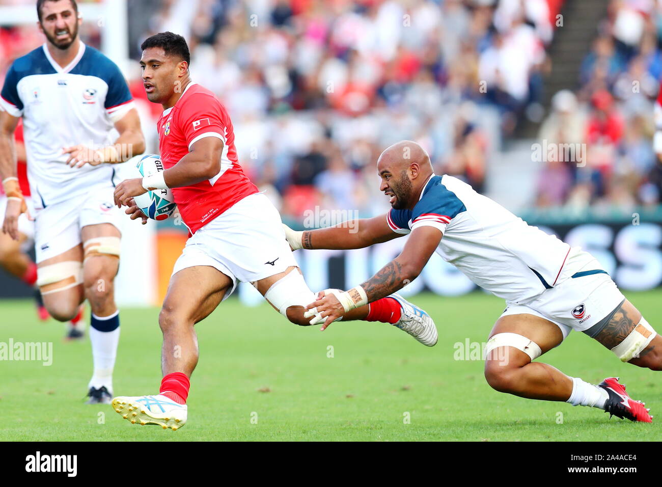 Higashiosaka, Osaka, Japan. 13th Oct, 2019. Viliami Lolohea (TGA) Rugby ...