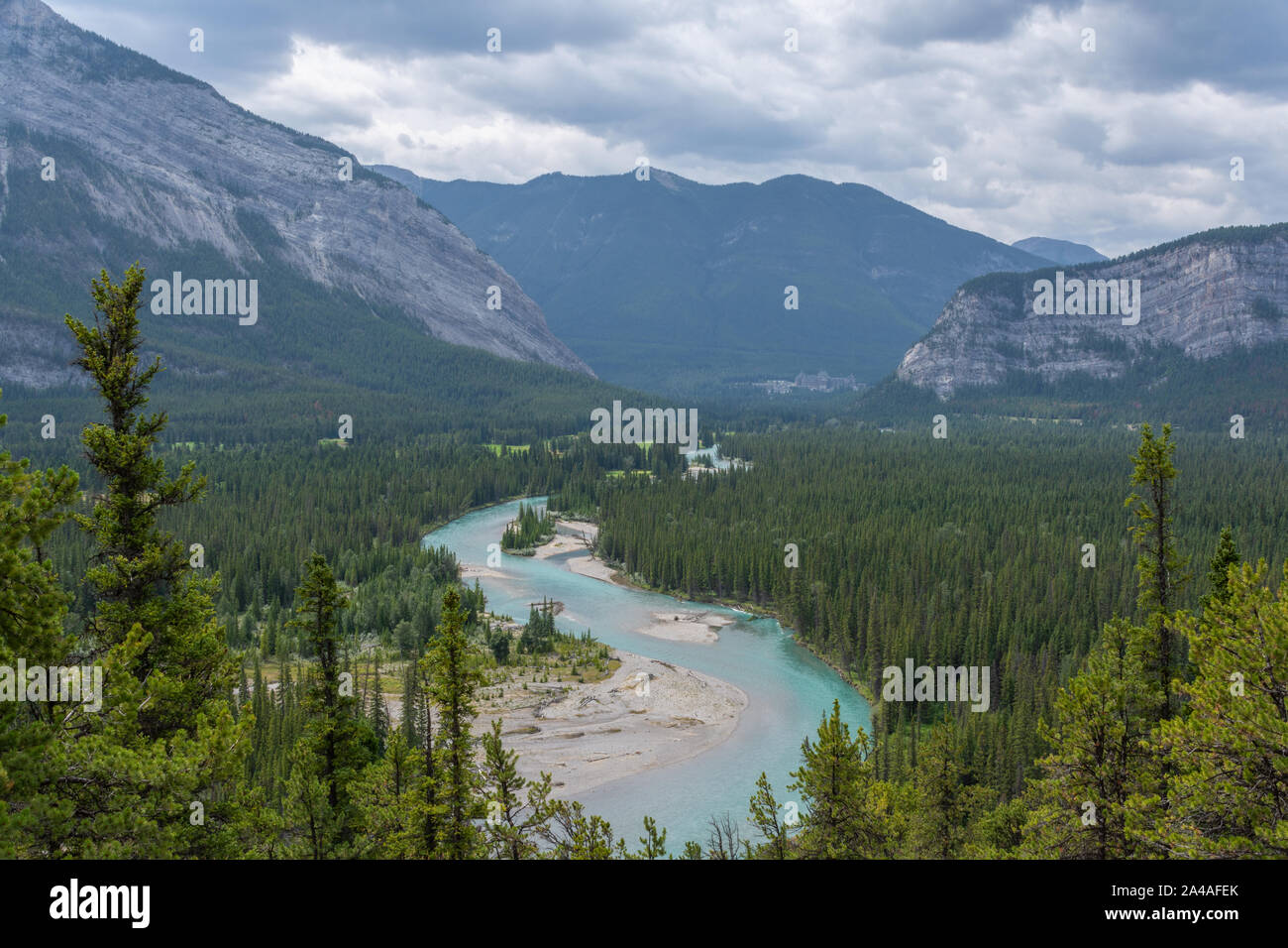 Bow Valley Lookout, Banff, Canada Stock Photo - Alamy