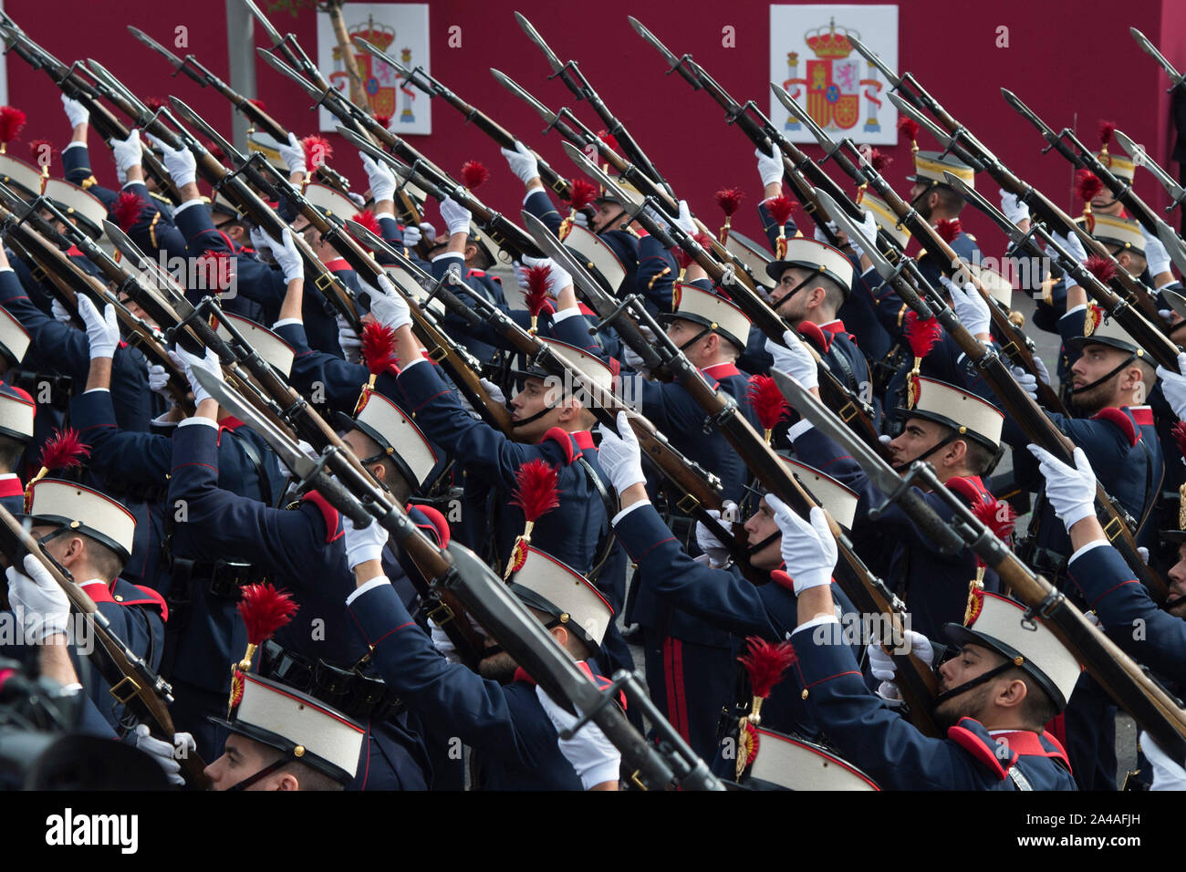 Madrid, Spanien. 12th Oct, 2019. Soldiers in the military parade for ...