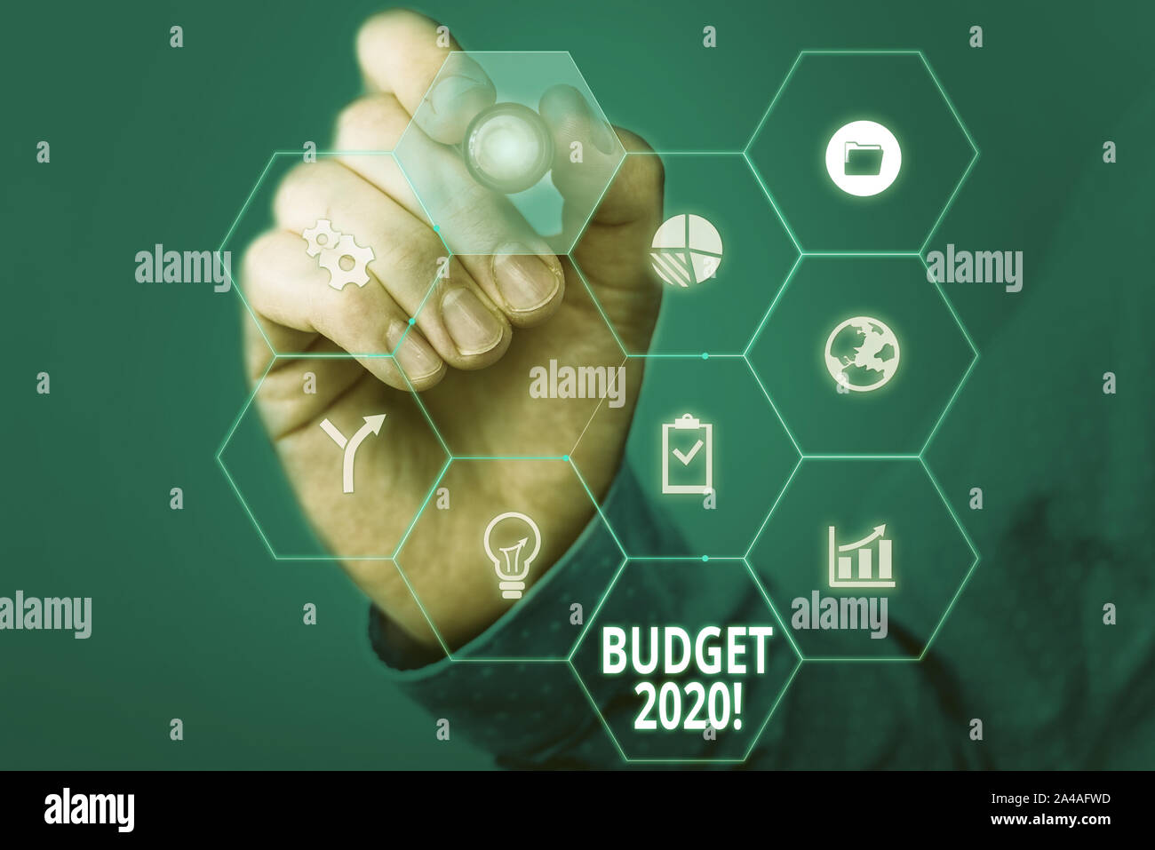 Handwriting text Budget 2020. Conceptual photo estimate of income and ...