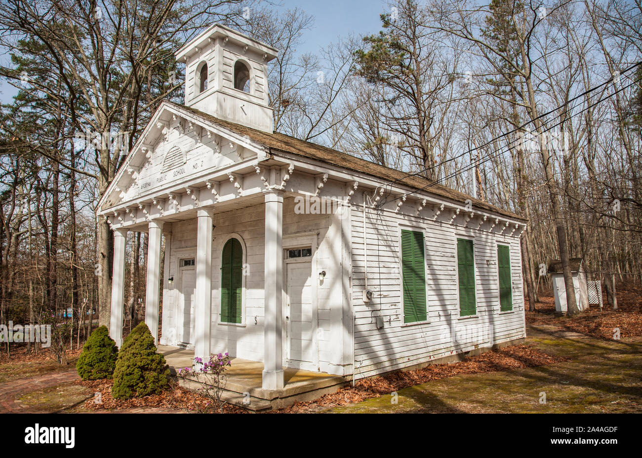 Colonial Schoolhouse Schoolhouse, 4" X 6" Framed To 5x7