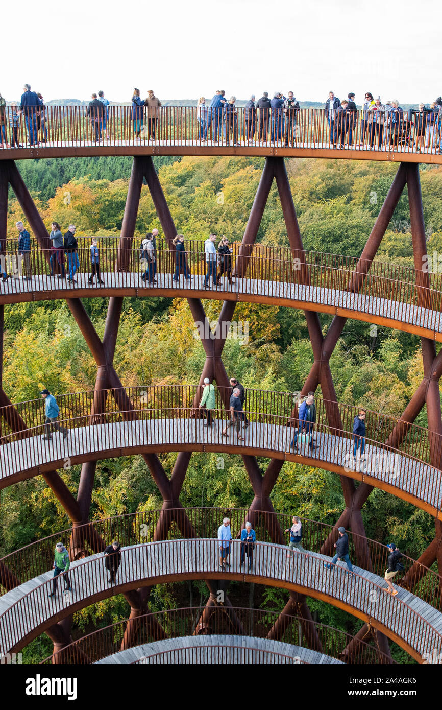 The 45 meter high spectacular spiral wood and steel observation tower ...