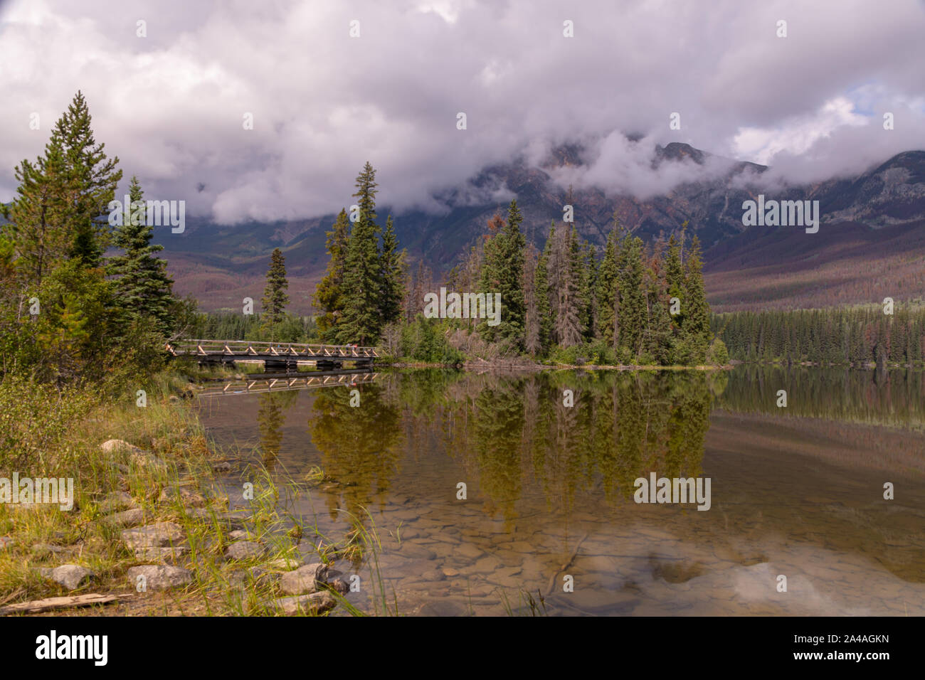 Pyramid Island on Pyramid Lake, Jasper, Canada Stock Photo - Alamy
