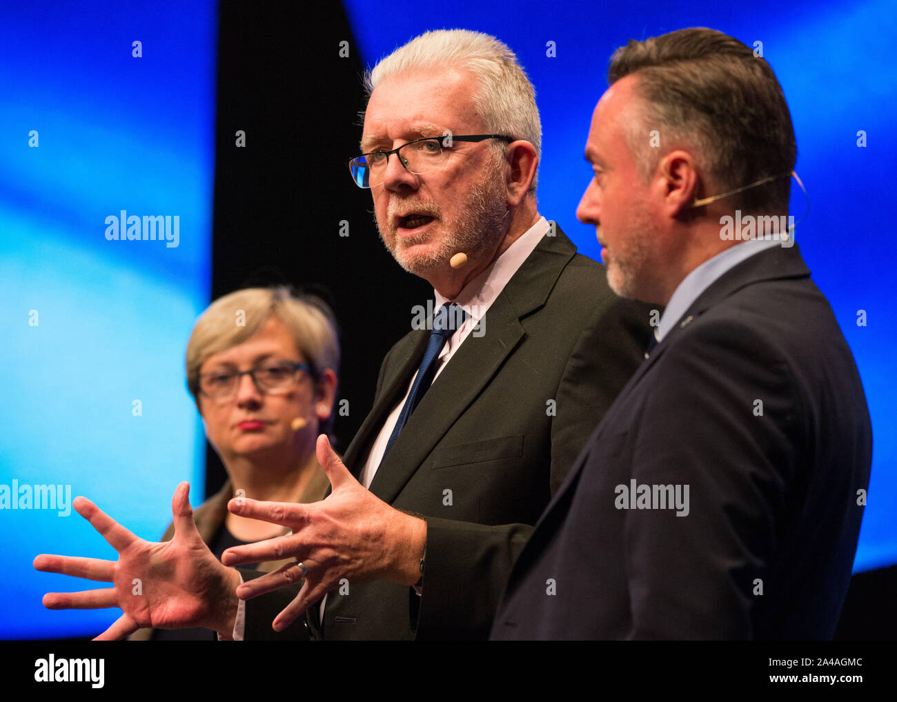 Aberdeen, UK. 13 October 2019. Pictured: (left-right) Joanna Cherry QC ...