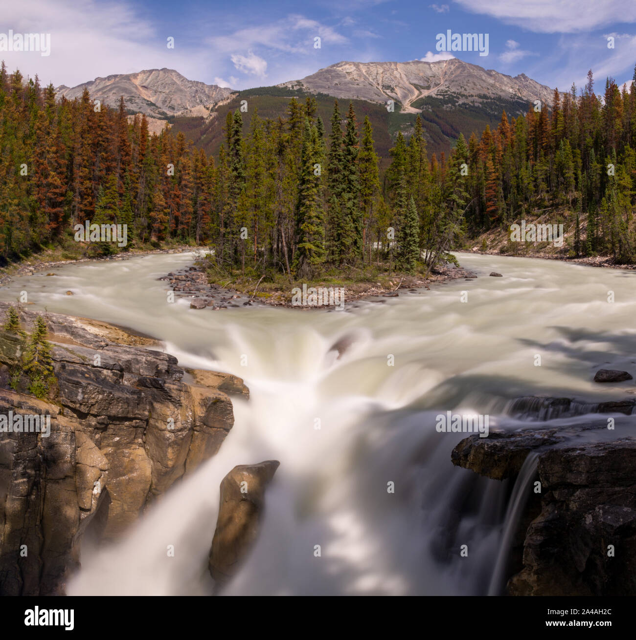 The Sunwapta Falls, Canada Stock Photo - Alamy