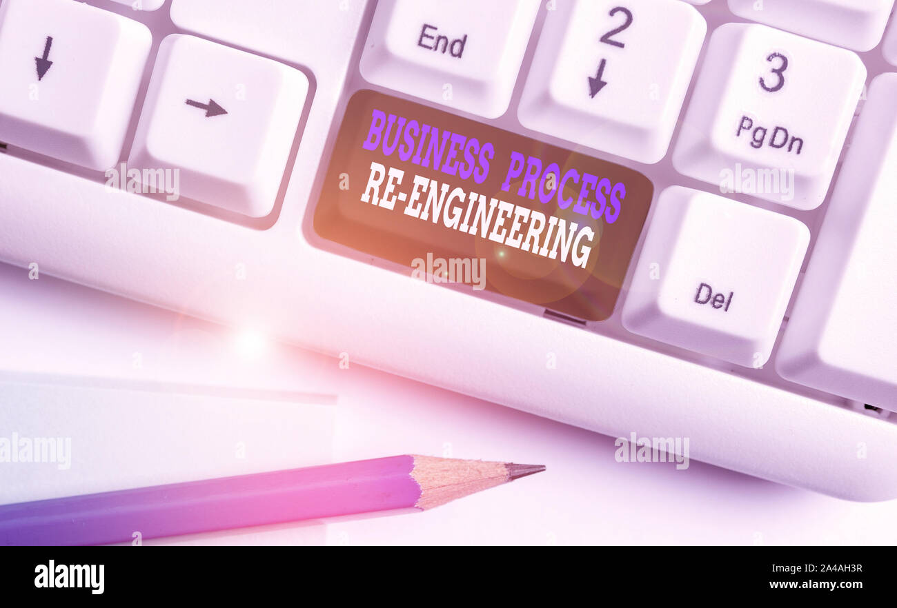 Conceptual hand writing showing Business Process Re Engineering ...
