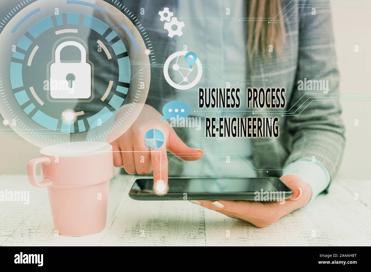 Conceptual hand writing showing Business Process Re Engineering ...