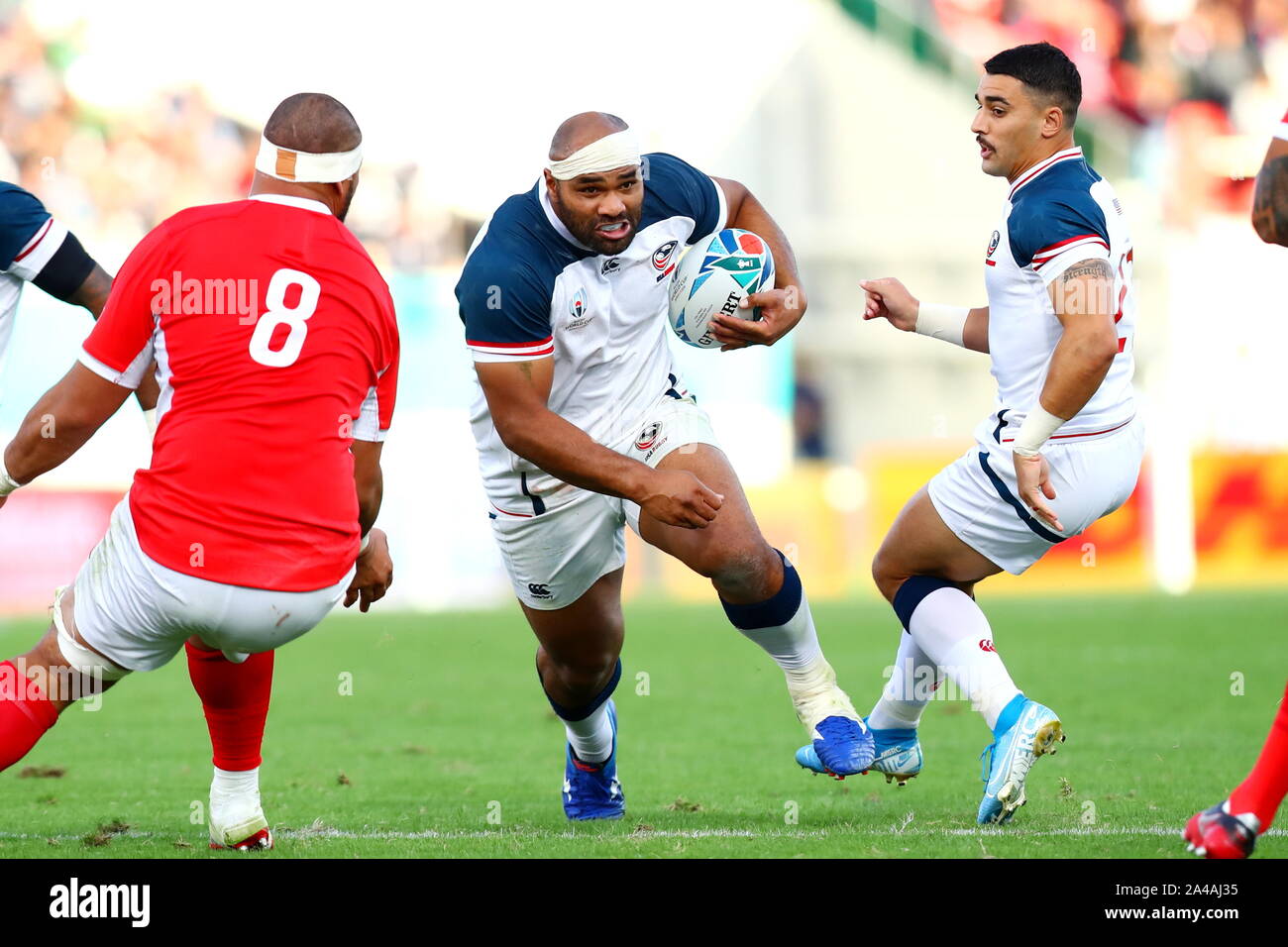 Higashiosaka, Osaka, Japan. 13th Oct, 2019. Paul Lasike (USA) Rugby ...