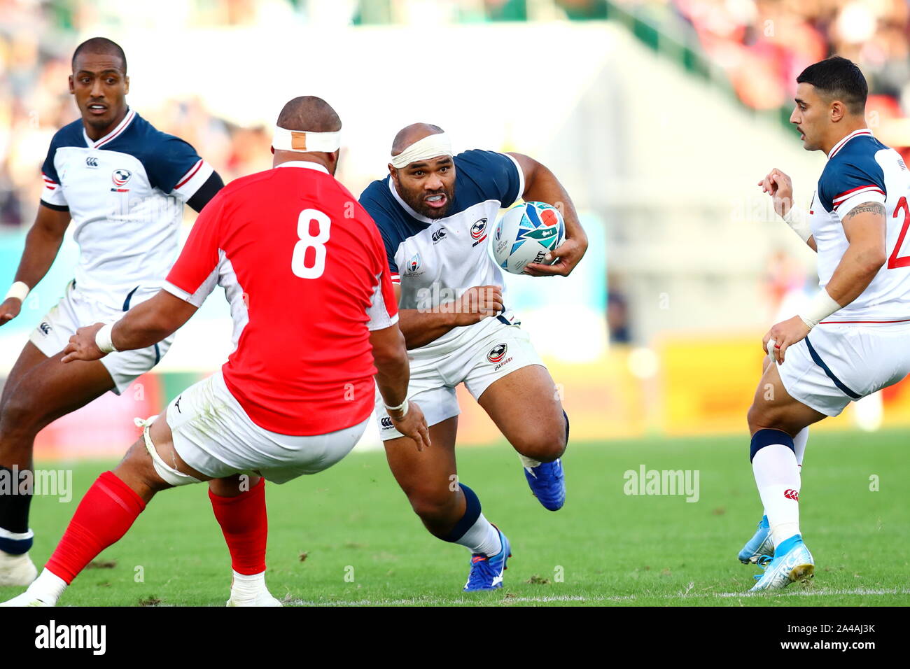 Higashiosaka, Osaka, Japan. 13th Oct, 2019. Paul Lasike (USA) Rugby ...
