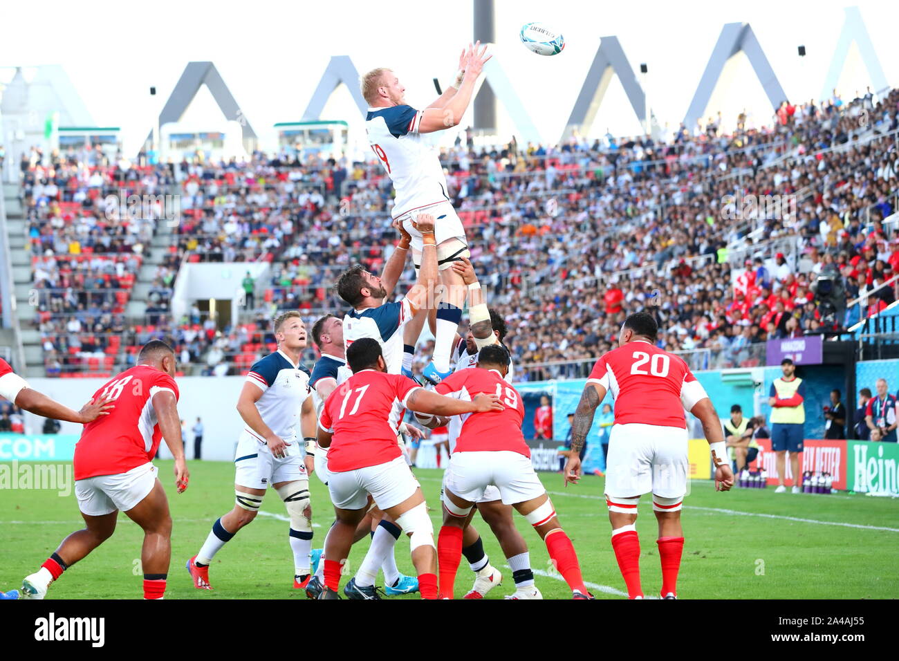 Higashiosaka, Osaka, Japan. 13th Oct, 2019. Ben Landry (USA) Rugby : 2019 Rugby World Cup Pool C ...