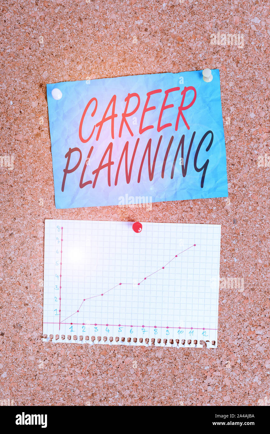 Writing note showing Career Planning. Business concept for ...