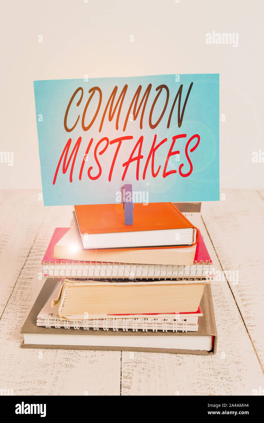 Handwriting text writing Common Mistakes. Conceptual photo actions that ...