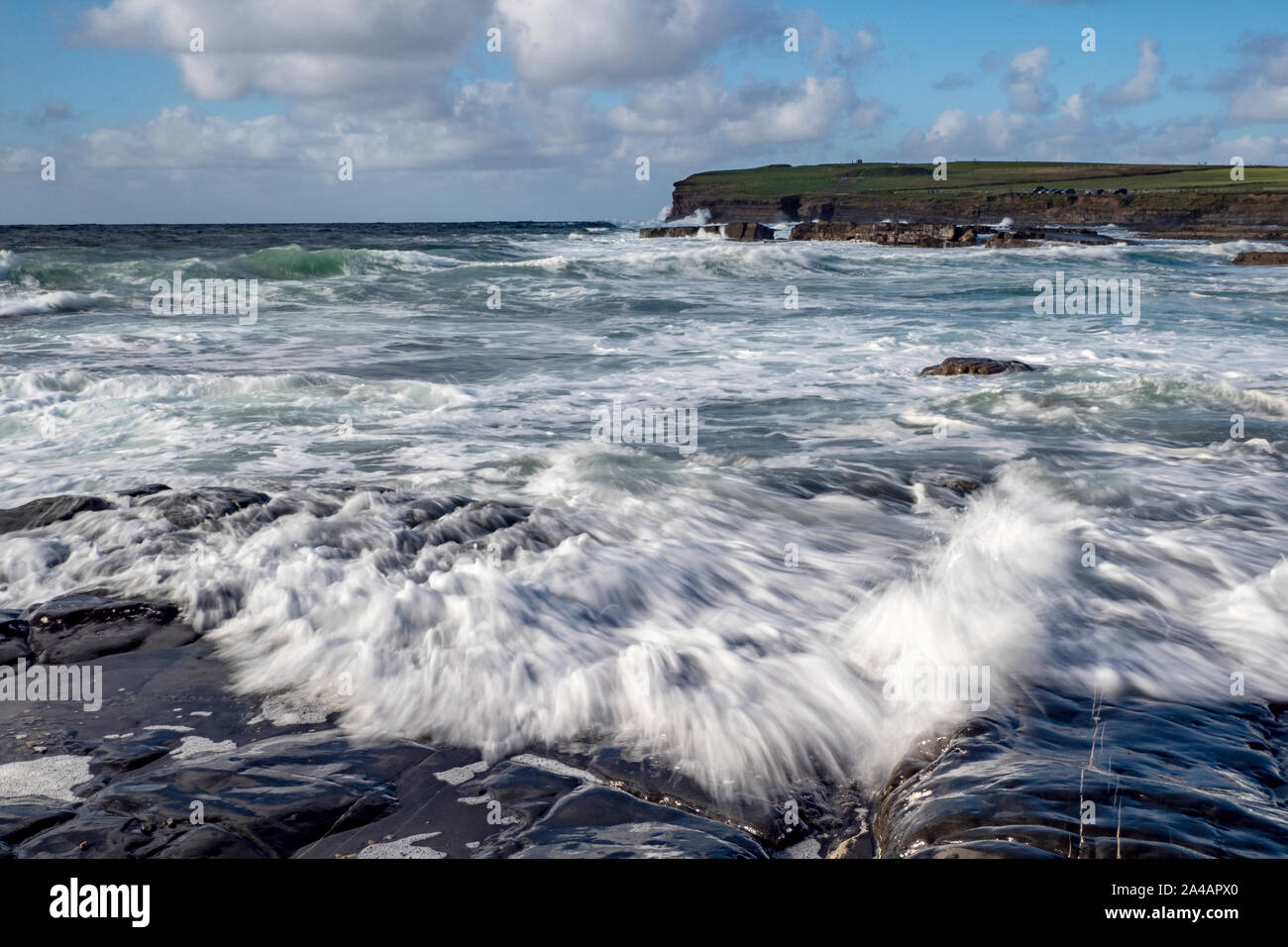 Surf and Sea, Downpatrick Head, Ballycastle, Ireland Stock Photo - Alamy
