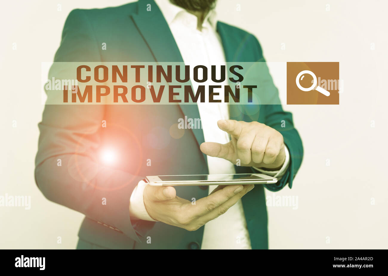 Text sign showing Continuous Improvement. Business photo text ongoing ...