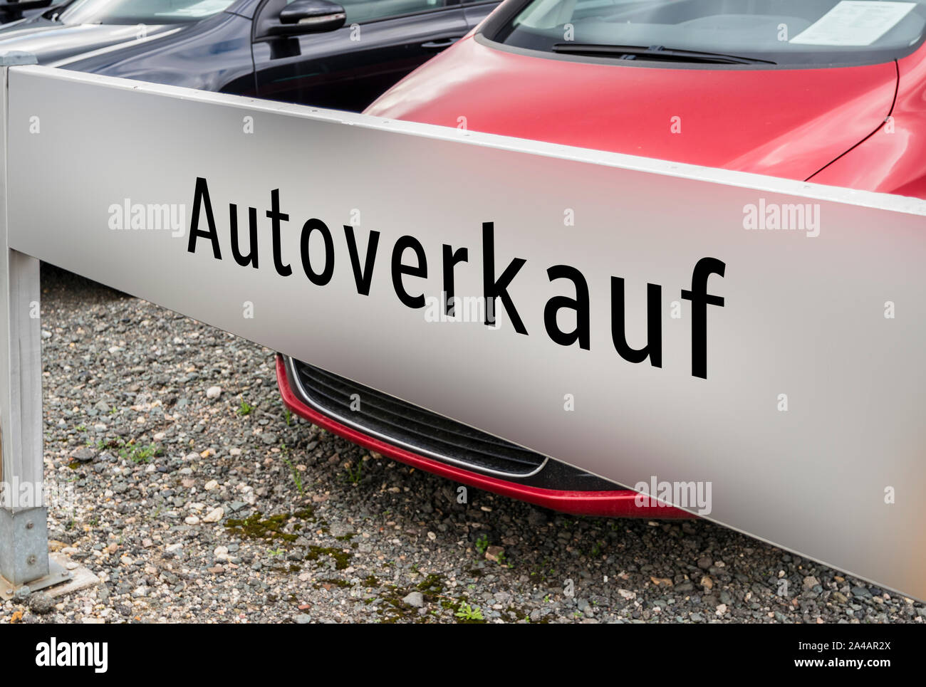 German Car sales sign Stock Photo - Alamy