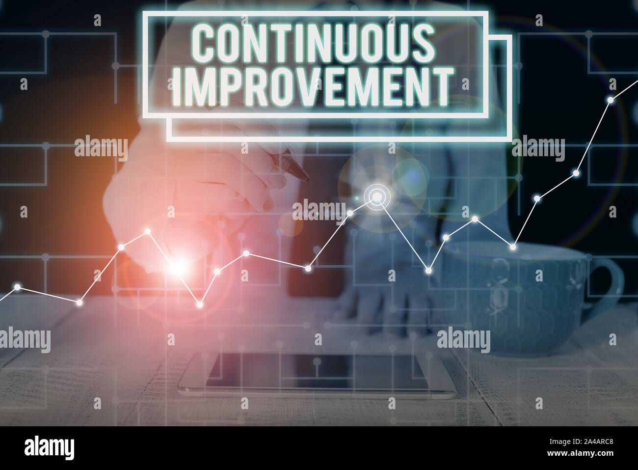 Writing note showing Continuous Improvement. Business concept for ...