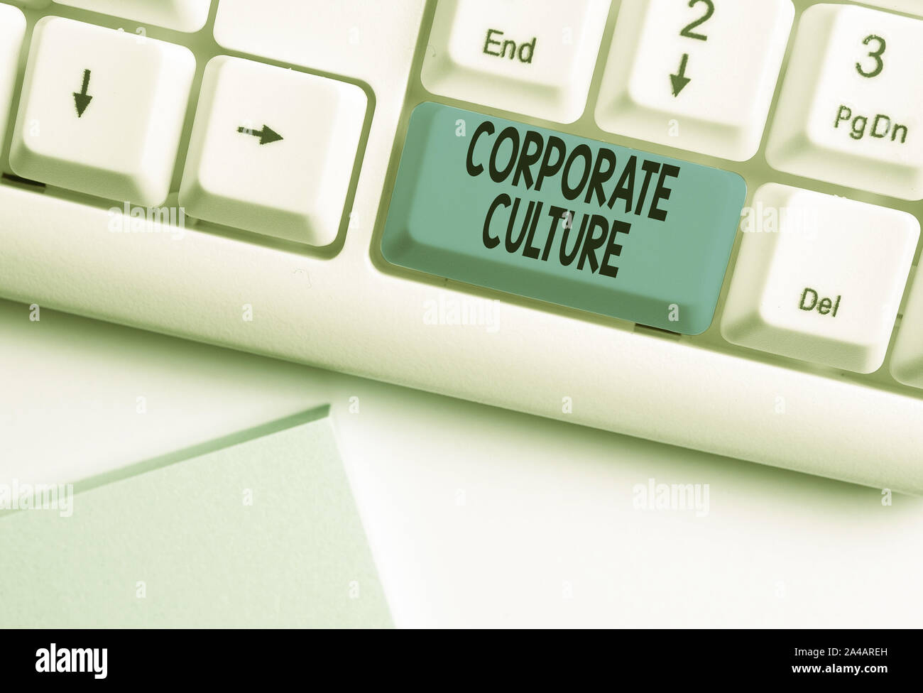 Writing note showing Corporate Culture. Business concept for pervasive ...