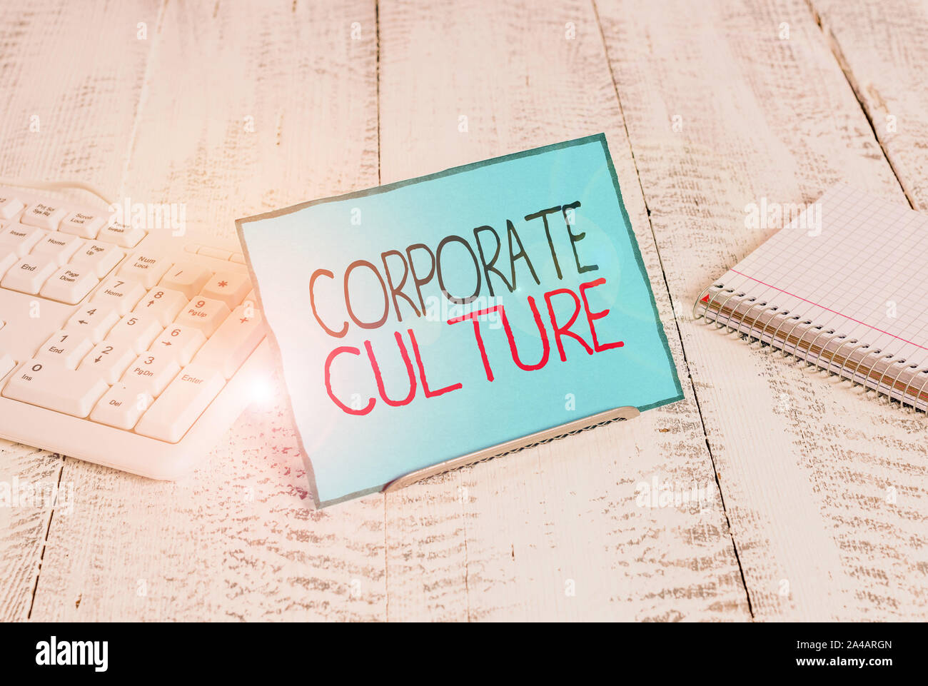 Writing note showing Corporate Culture. Business concept for pervasive ...