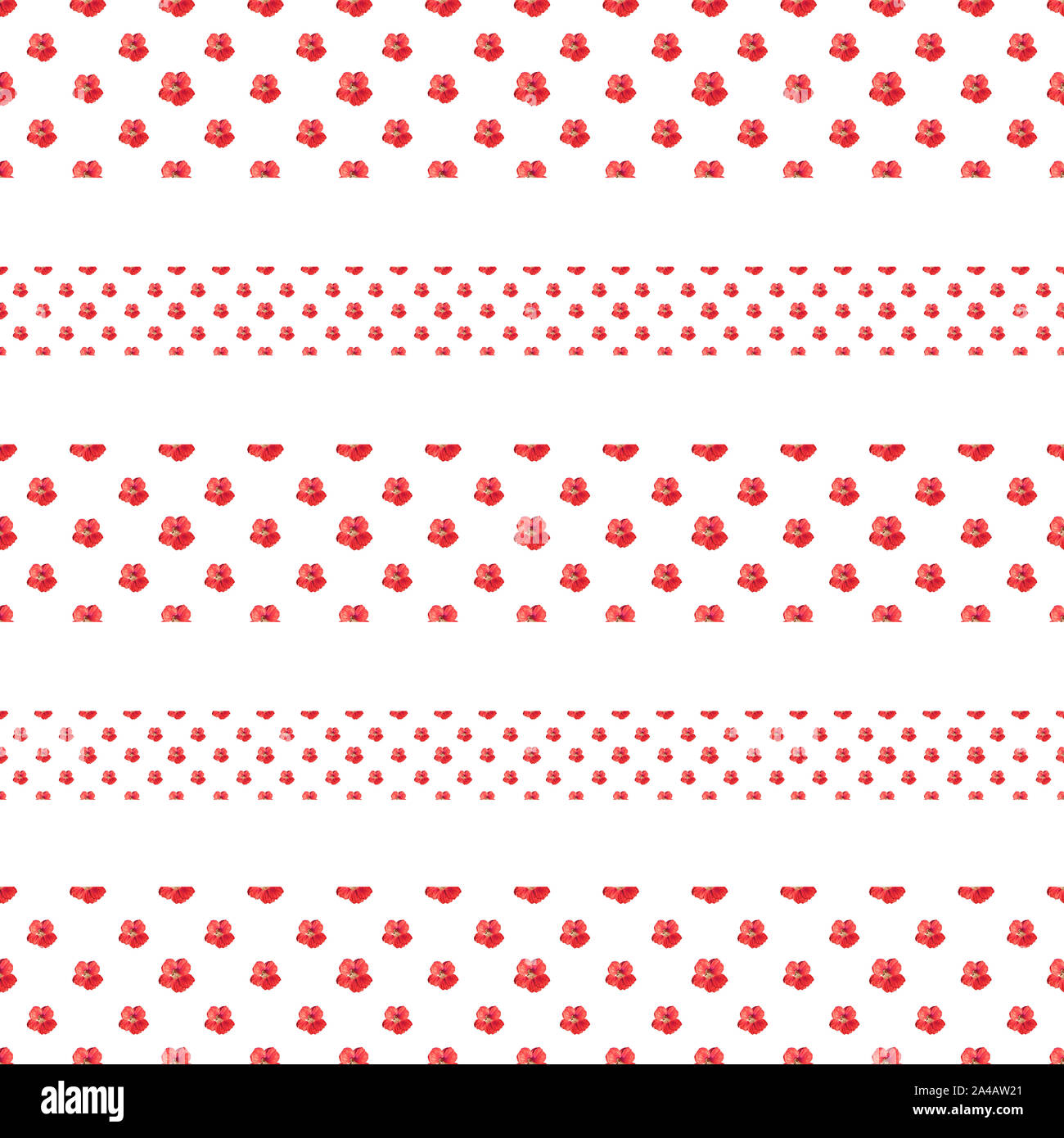 Red and white colors floral motif striped seamless pattern design Stock ...