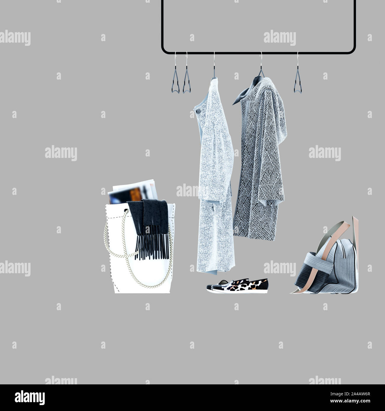 3d render of clothes on hanger Stock Photo - Alamy