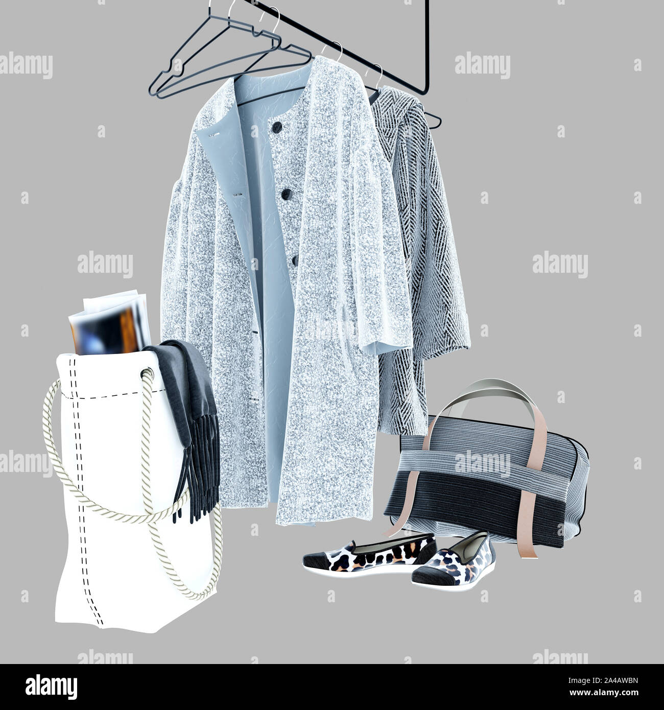 3d render of clothes on hanger Stock Photo - Alamy