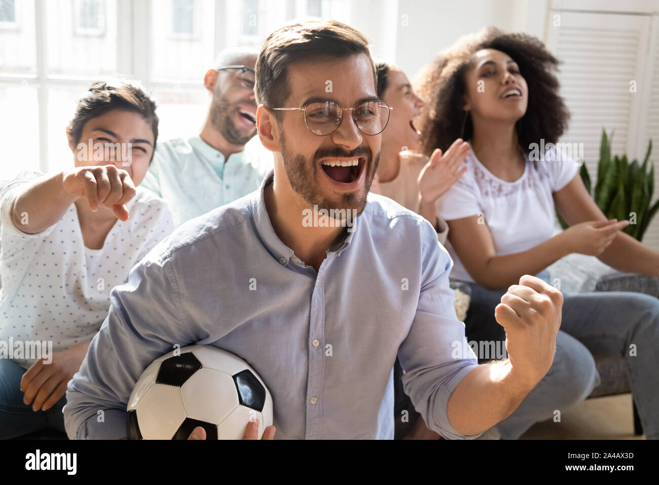 Man Excited Goal High Resolution Stock Photography and Images - Alamy