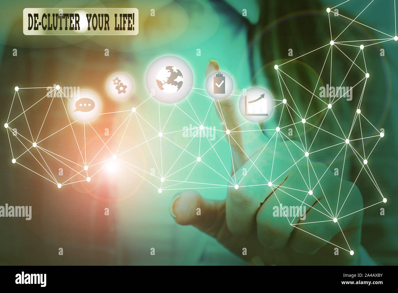 Writing note showing De Clutter Your Life. Business concept for remove ...