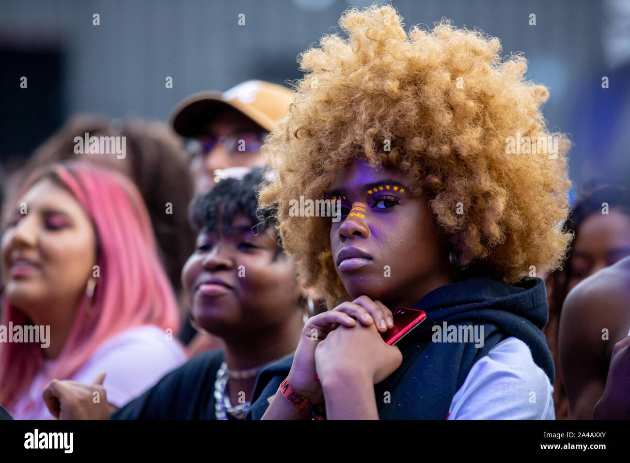 ATLANTA, GEORGIA - OCTOBER 12: Fans gather during day 1 of AFROPUNK ...