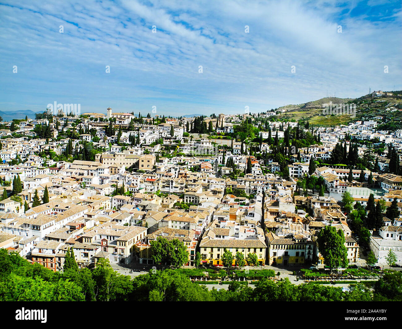 Granada panoramic view, Spain. Andalusia Stock Photo - Alamy