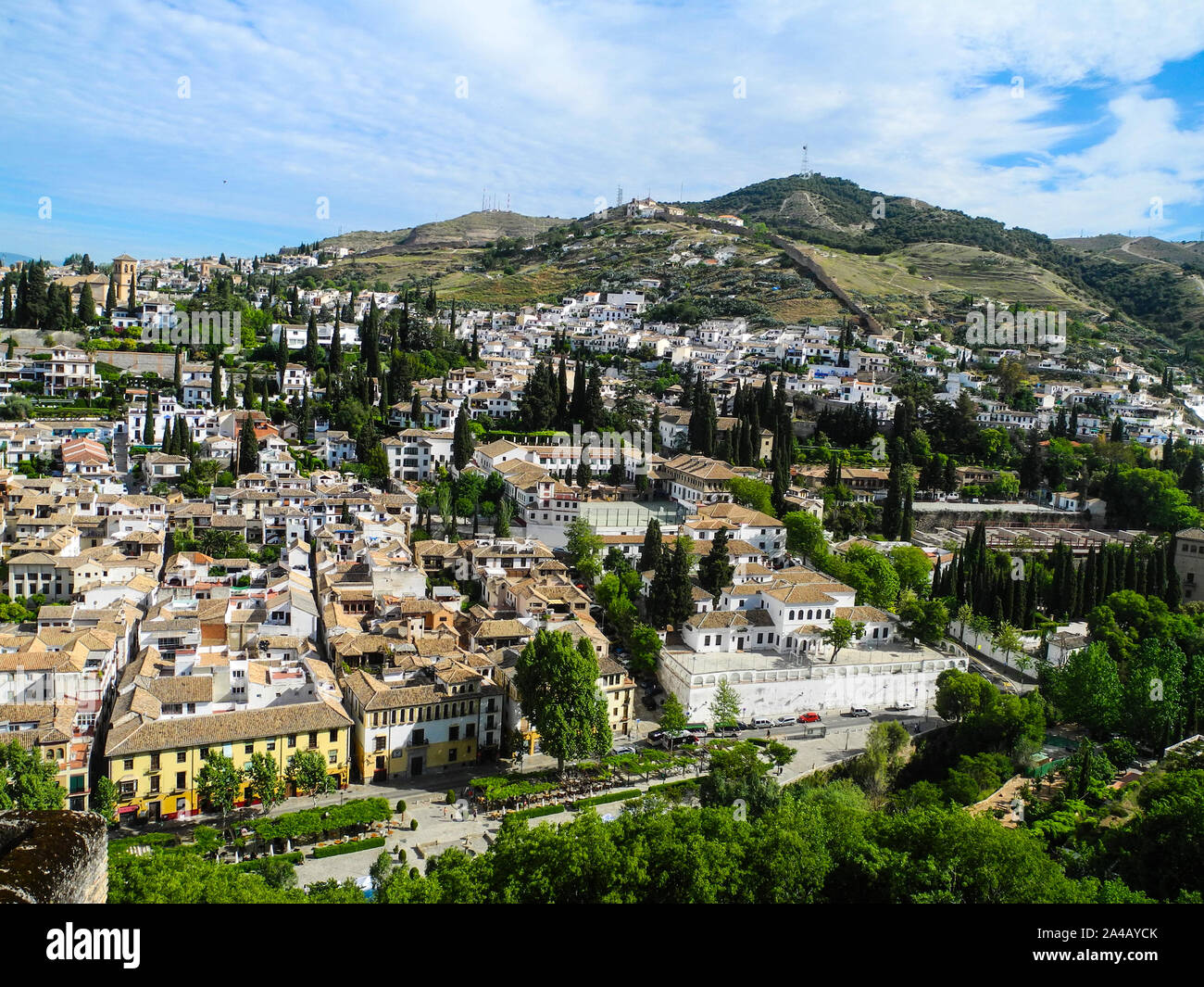 Granada panoramic view, Spain. Andalusia Stock Photo - Alamy