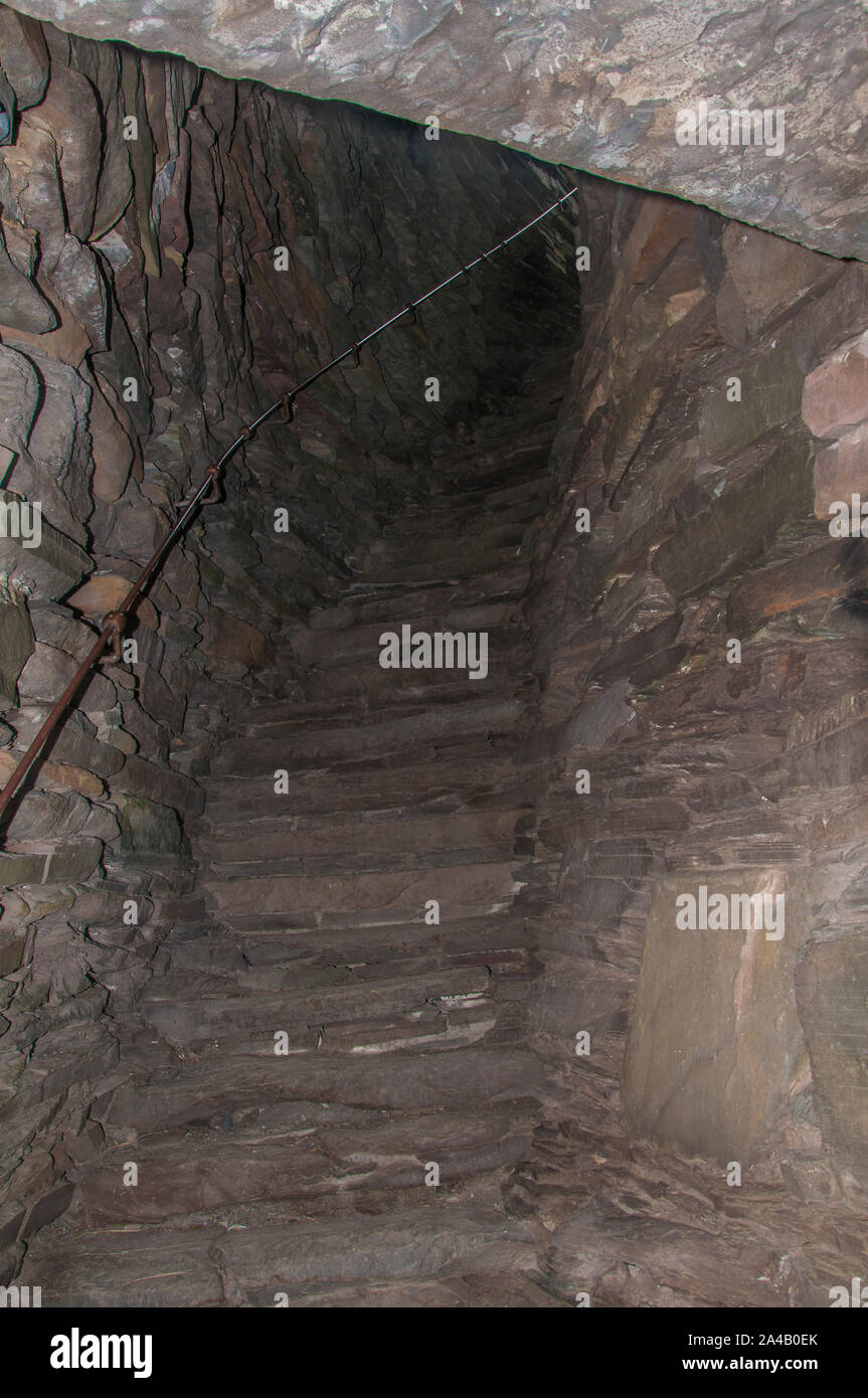 Interior views of Mousa Iron Age Broch, tallest broch and amongst the ...