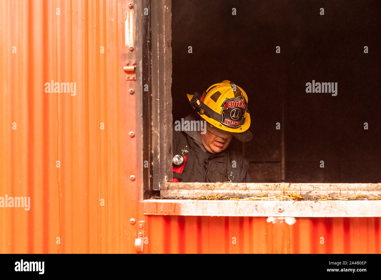 Firefighters training at the Worcester, MA Fire Dept Training Center ...
