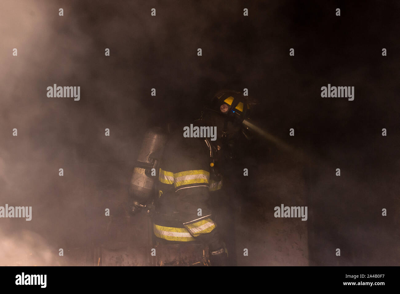 Firefighters training at the Worcester, MA Fire Dept Training Center ...