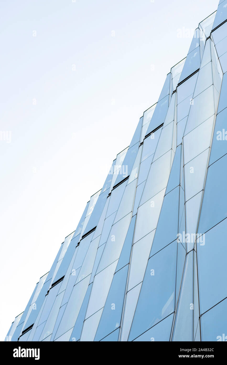 Closeup View Of Diamond Shape Curtain Walls. Clear Glass Crystal ...