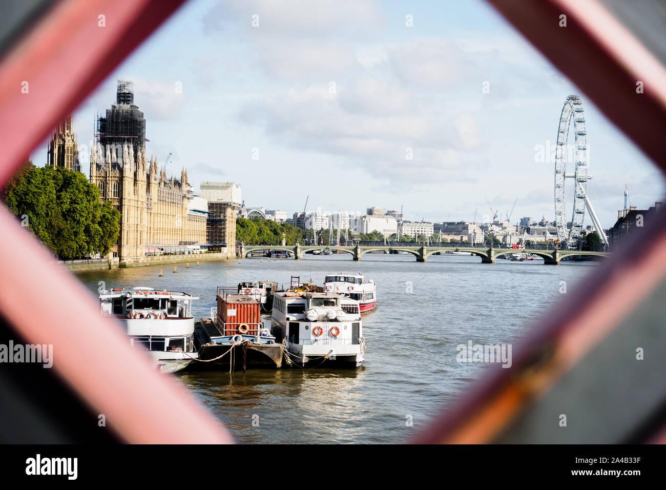 Landscape on the Thames river in London Stock Photo - Alamy