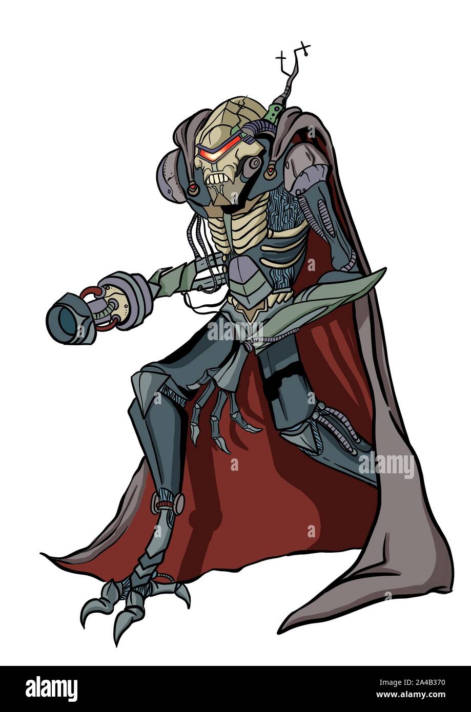a fantasy cyborg illustration Stock Photo - Alamy