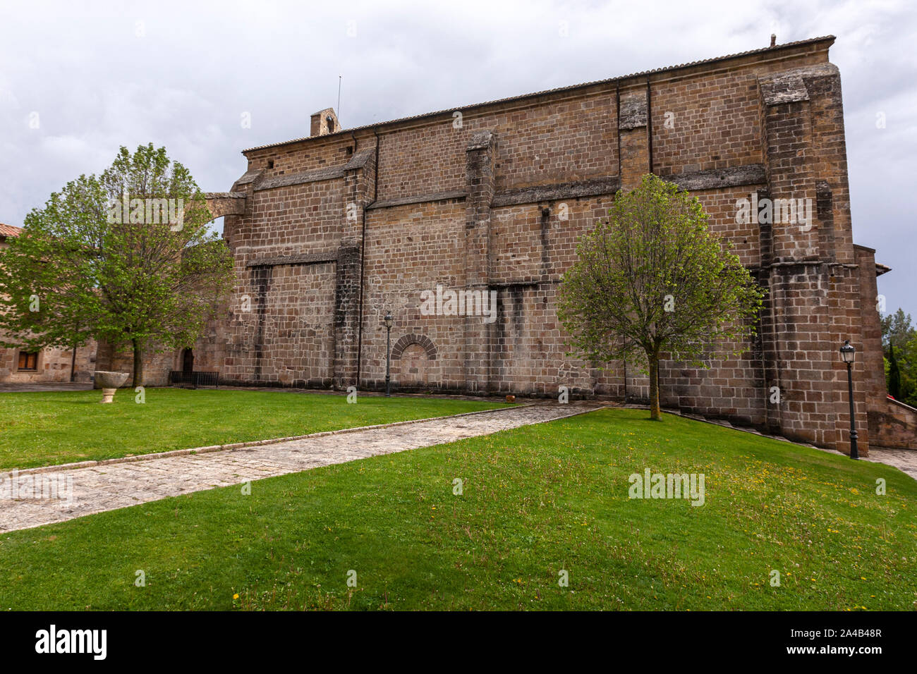 Monastery of Leyre, Romanesque architecture in Navarre, Spain Stock ...