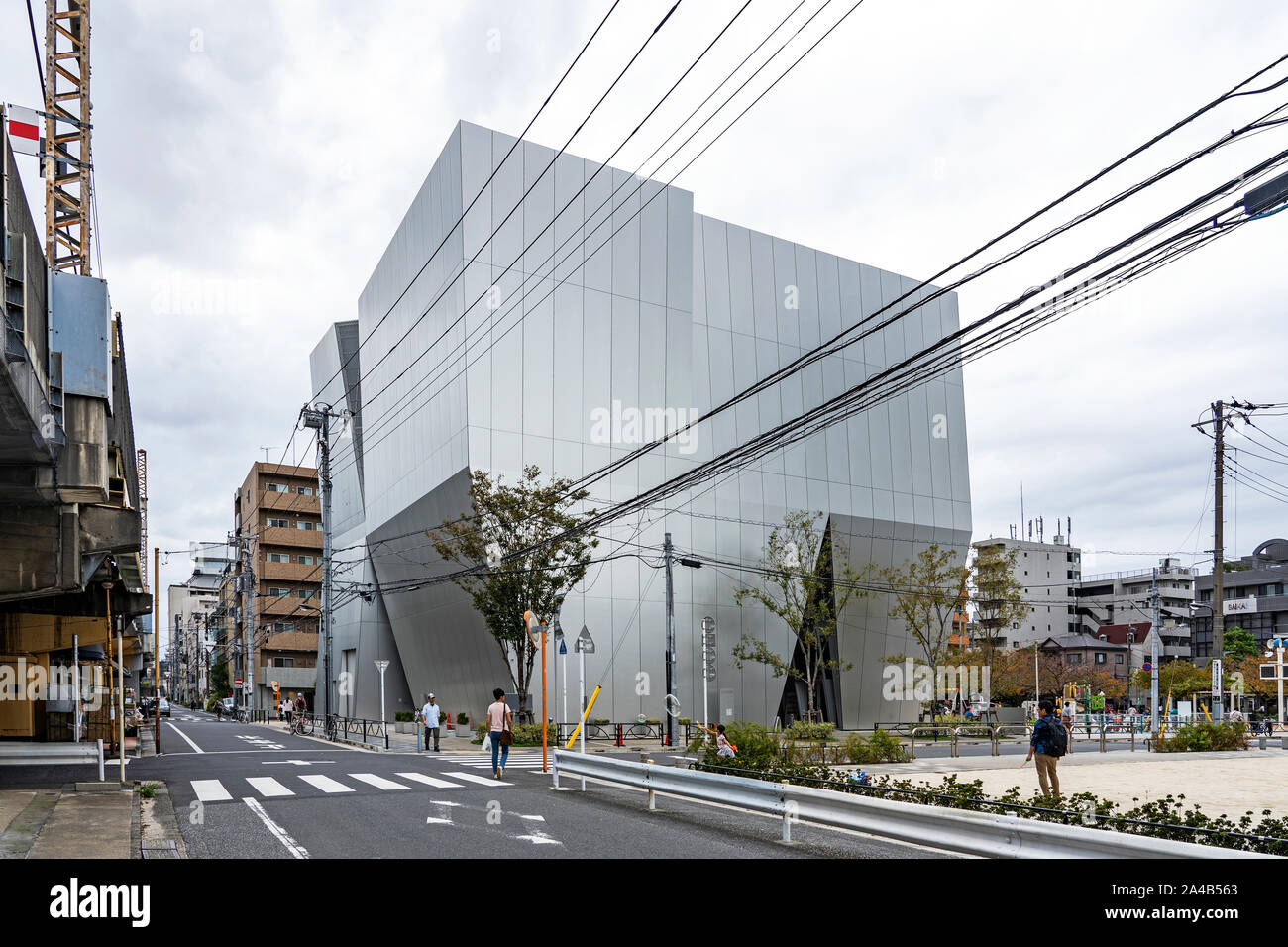 TOKYO, JAPAN - OCTOBER 8, 2018. Sumida Hokusai Museum by SANAA. Modern ...