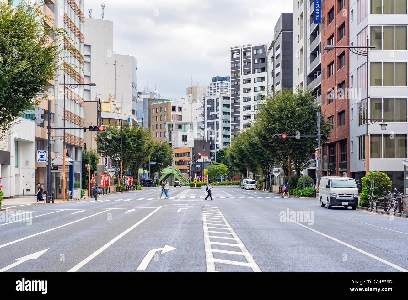 Man crossing wide highway in hi-res stock photography and images - Alamy