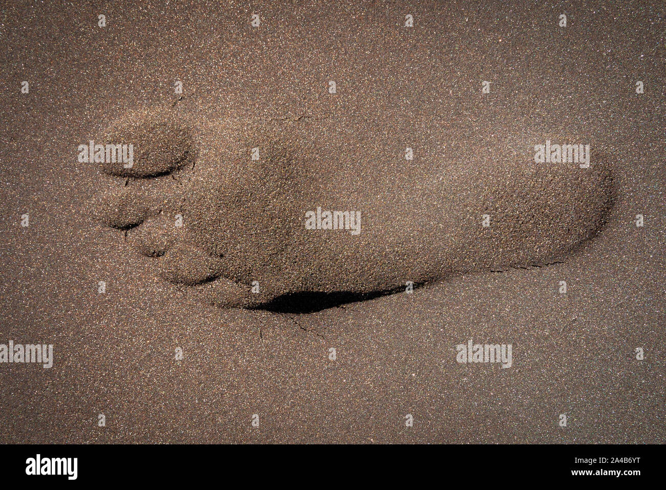 foot print in the sand Stock Photo - Alamy