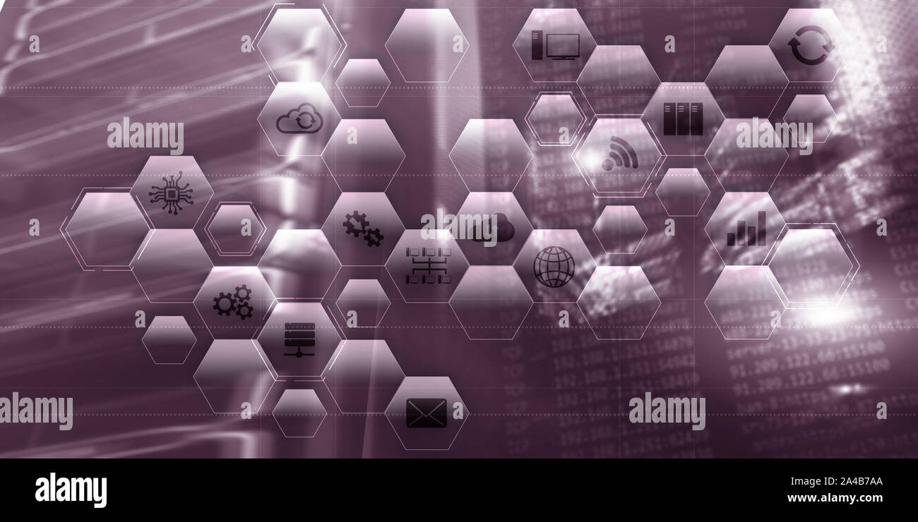 Information communication technology concept. Abstract background with ...