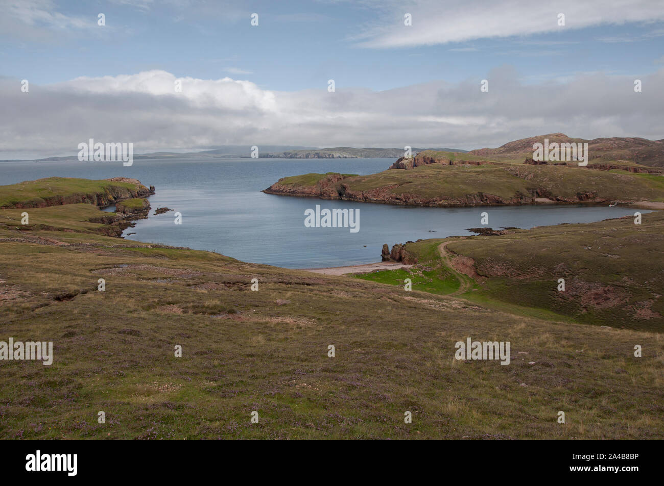Looking down on to South Ham bay from West Hill of Ham, Muckle Roe ...